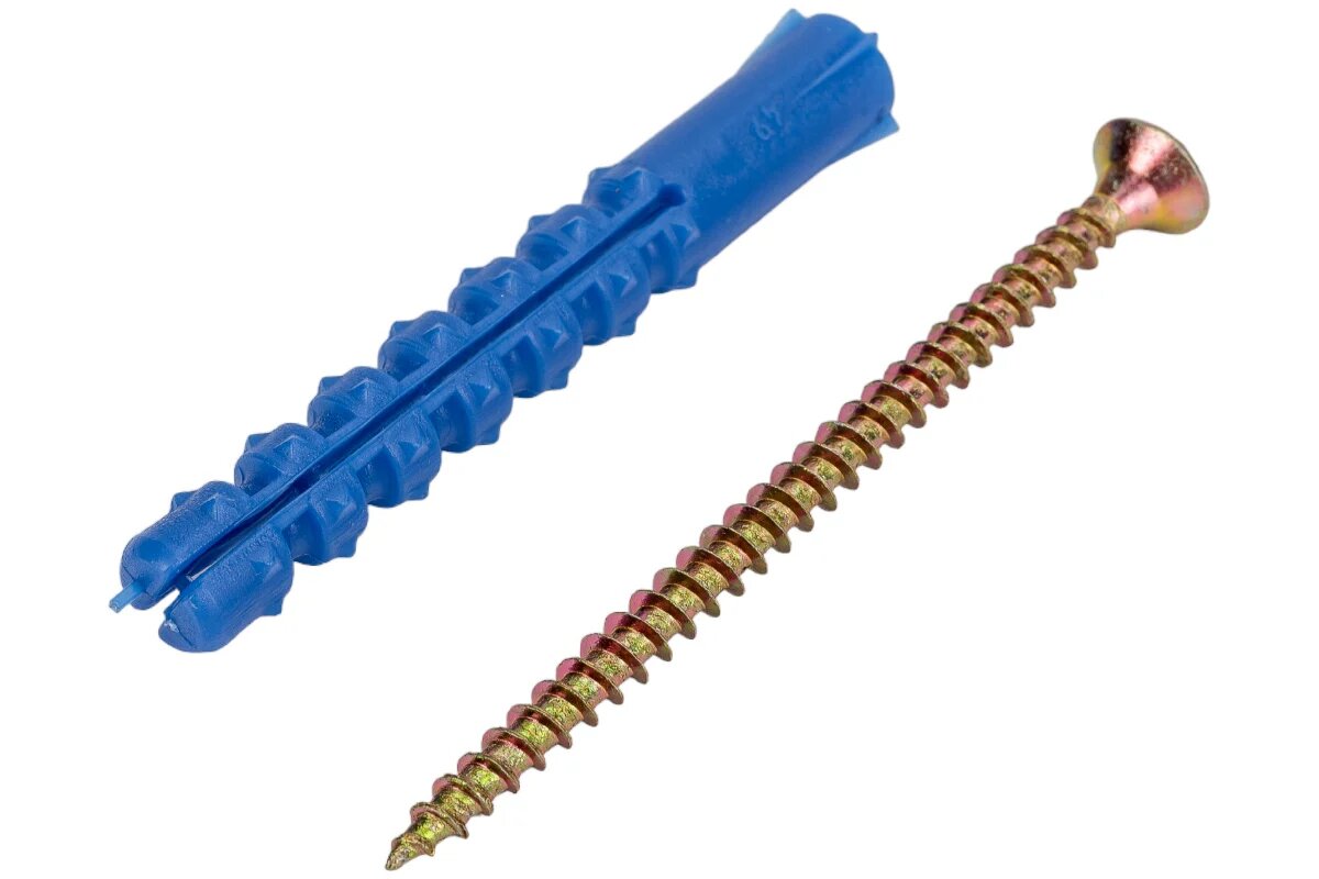 VIPкрепеж набор крепления плинтусов 8/60 дюбель ежик 12 шт 12 шт 23014 для монтажа