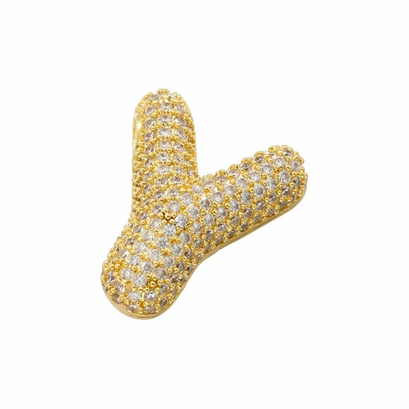 ZHUKOU 18K позолоченные Искусственные золотые буквы, diy Подвески ручной работы, ювелирные изделия, аксессуары, ювелирные изделия: VZ414