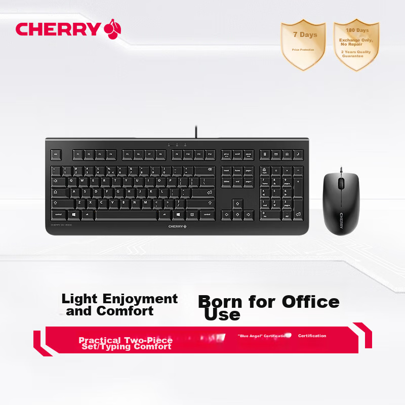 Комплект клавиатура и мышь CHERRY DC2000 Keyboard And Mouse Combo, черный