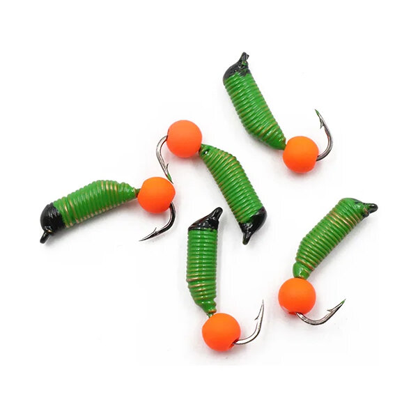 Мормышка вольфрамовая Yaman "Ручейник №5" (Салатовый), 0.68 г, d=2 мм Я-МР2120