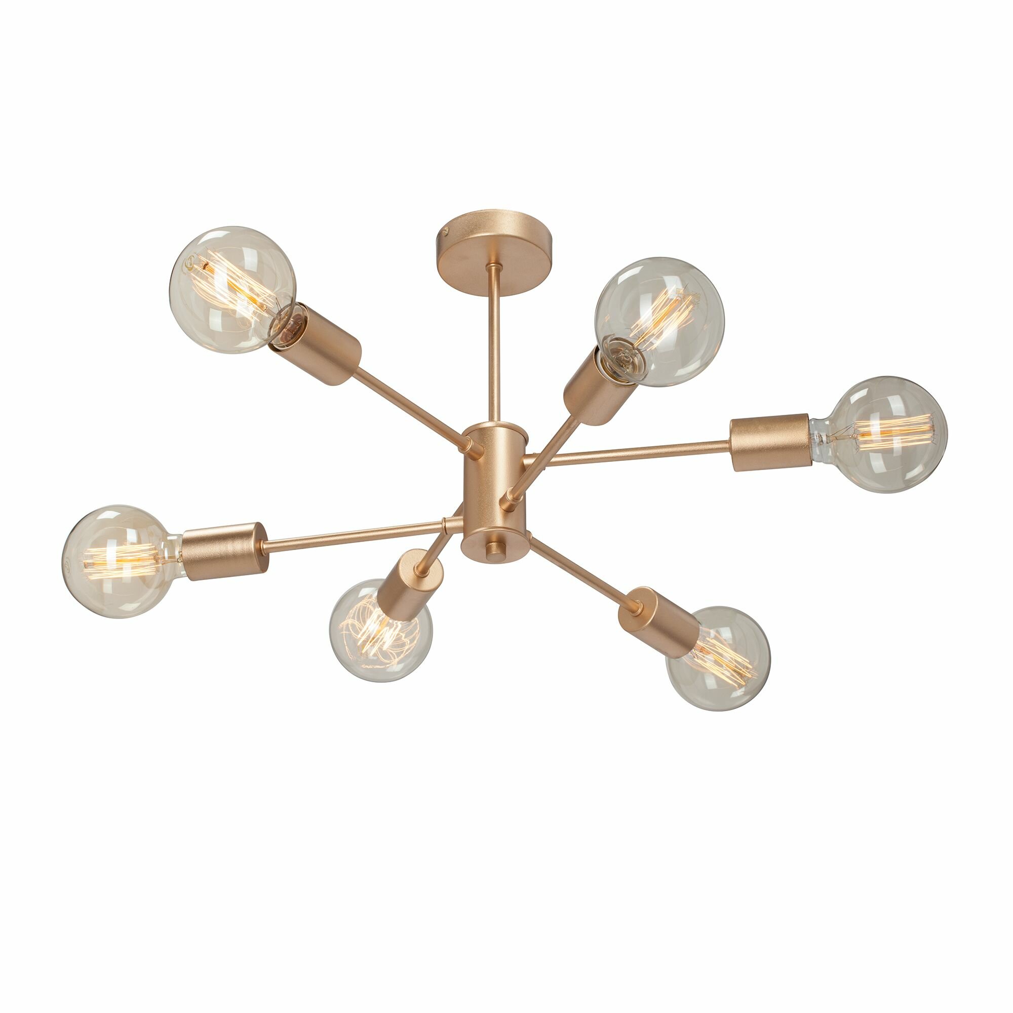 Люстра потолочная Vitaluce V39940-8/6PL, 6 ламп, E27 макс. 40Вт, 18м2, цвет золото. %Распродажа!%