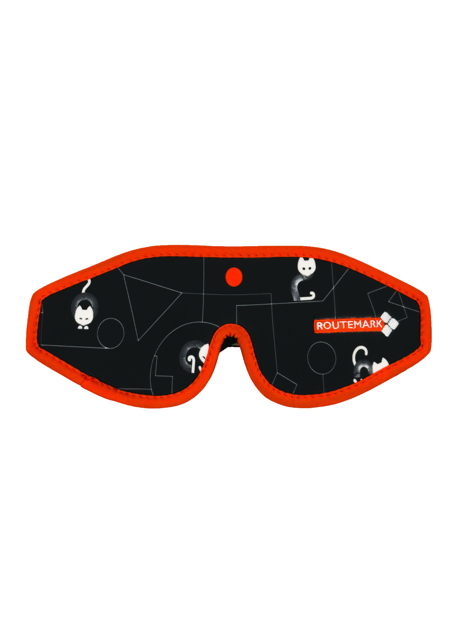 Маска для сна 3D "Коты и порядок" М с паттерном Студии Артемия Лебедева