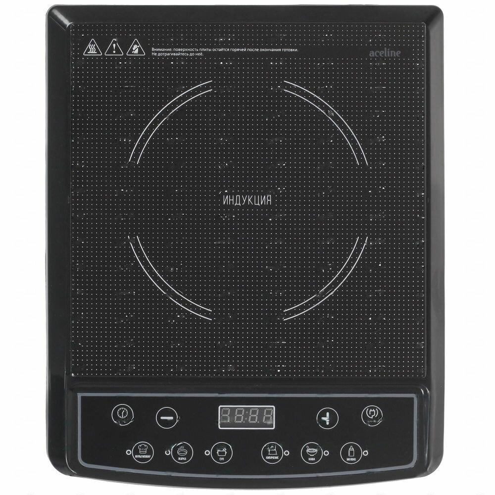 Плита компактная стеклокерамика электрическая Aceline INC-1400 черный