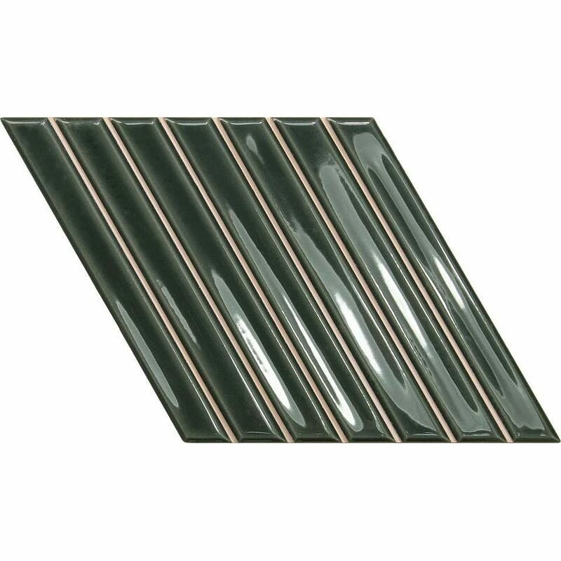 Керамическая плитка WOW Spike Bars A Royal Green Gloss 135016 настенная 15х25,9 см