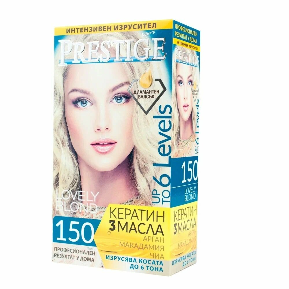 Осветлитель для волос Престиж "VIP's", Lovely Blond, №150, до 6 тонов, гель, порошок, окислитель
