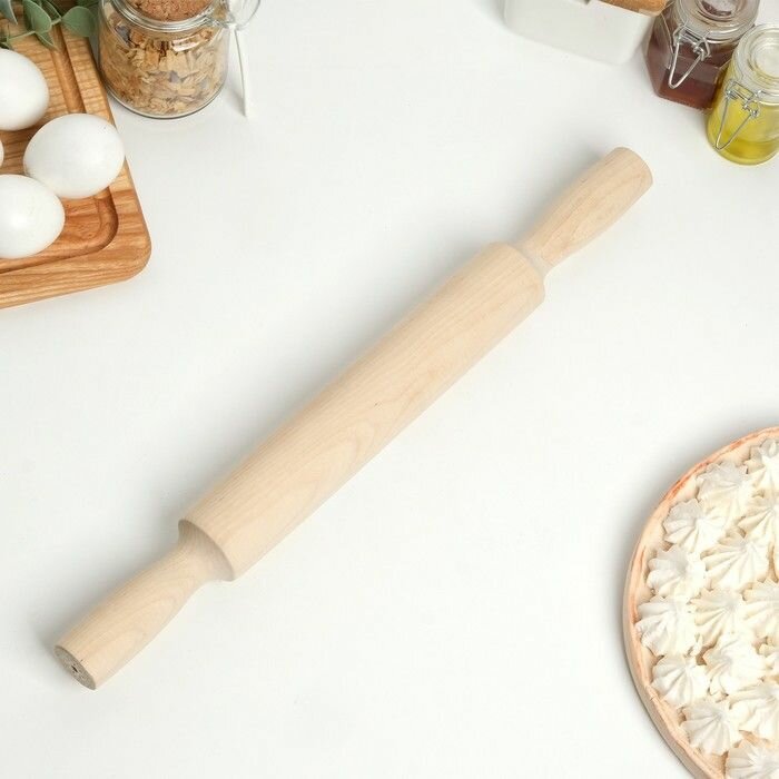 Скалка Sima-land деревянная, береза, 43х4,5 см