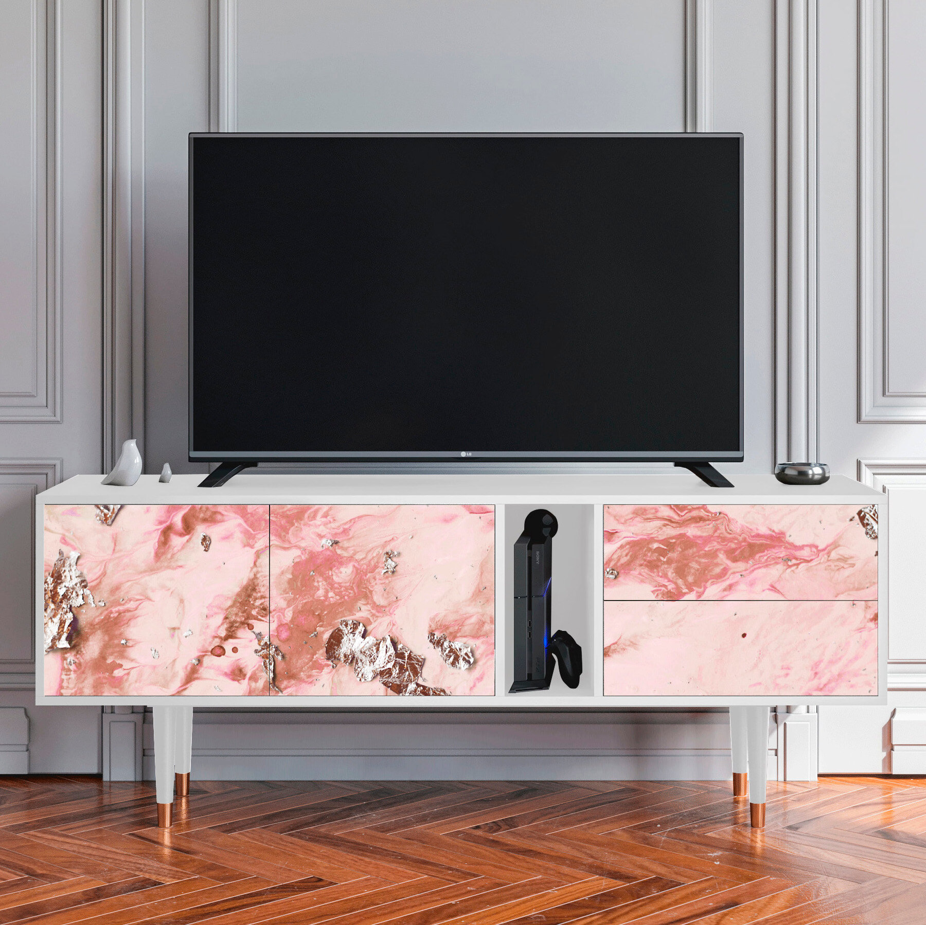 ТВ-Тумба - STORYZ - T1 Cotton Candy, Размер - 170 x 69 x 48 см, Цвет корпуса - , Белый