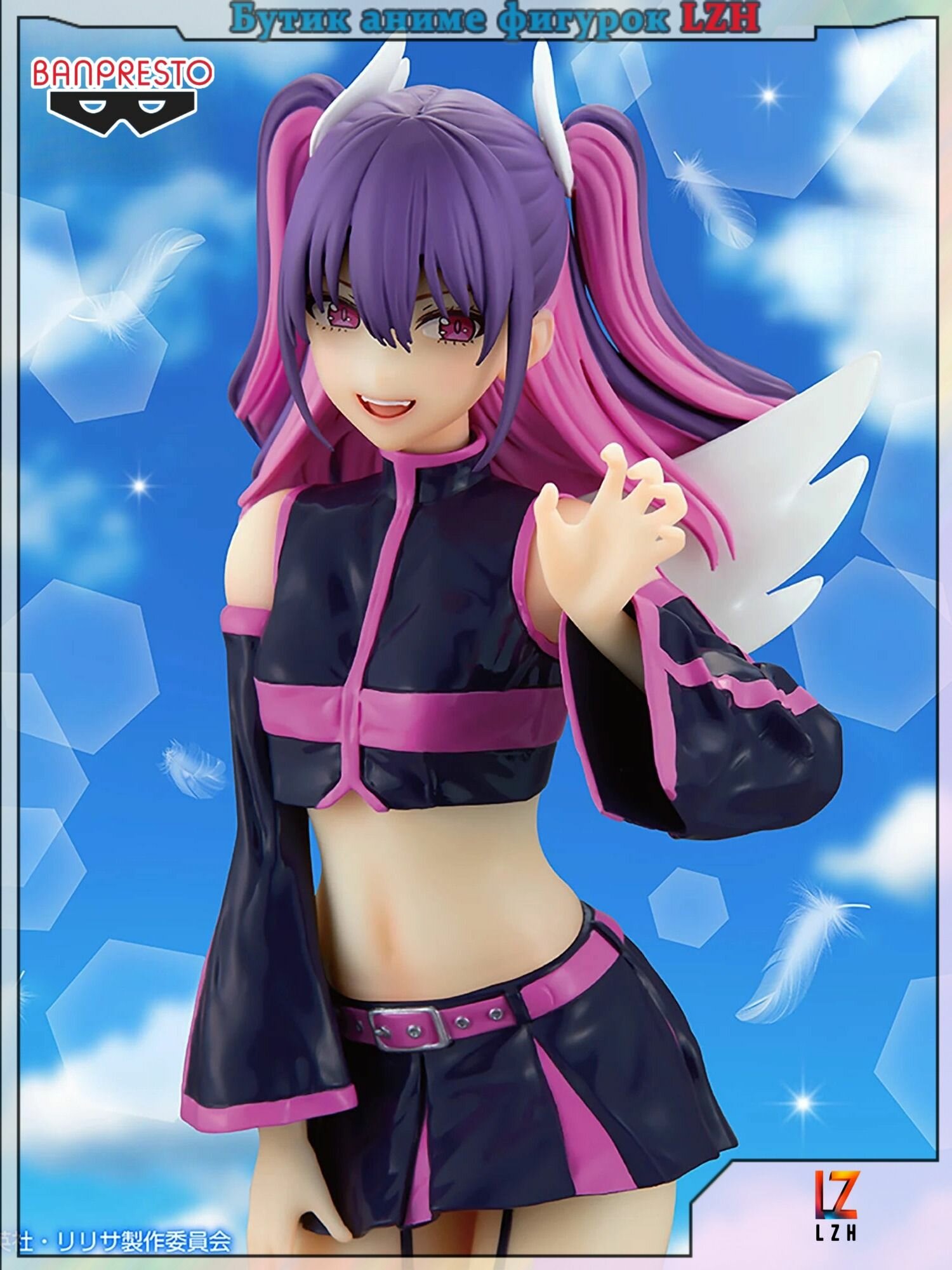 Аниме Фигурка BANDAI Banpresto Соблазн 2.5-мерного измерения GLITTER&GLAMOURS Мелиера в образе Ангельского десанта 20см