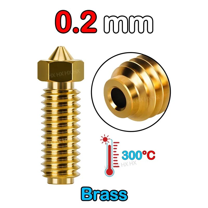 Сопло для 3D-принтера Brass 0.2mm, 2 шт