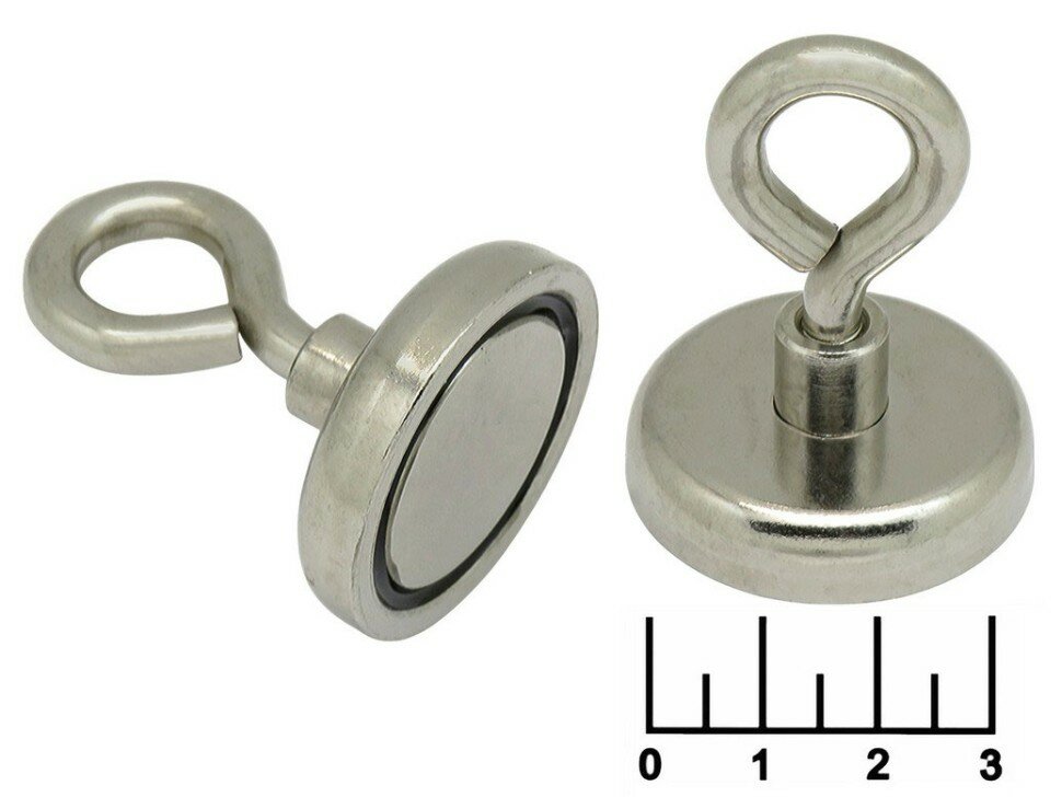 Магнит поисковый с петлей M6 36*8 неодимовый (F36) (~41кг)