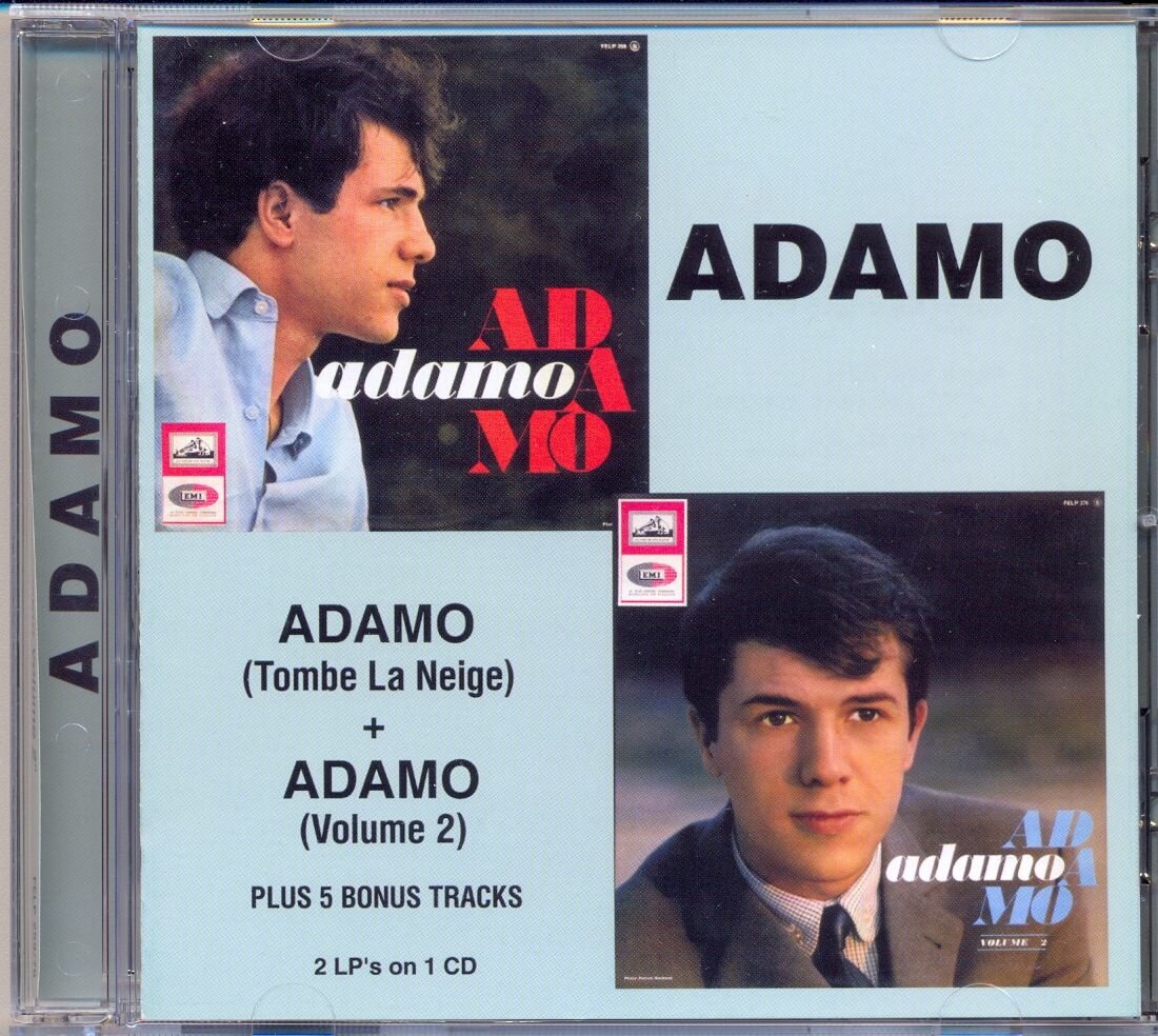 Adamo (2 in 1) - Adamo (Tombe la neige) + 2 (La nuit) + 5 bonus tracks 1964/65 г. Компакт диск