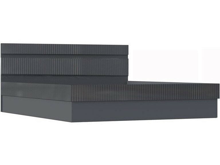 Оливия Кровать 1,6м с ПМ (Графит, Графит Софт)