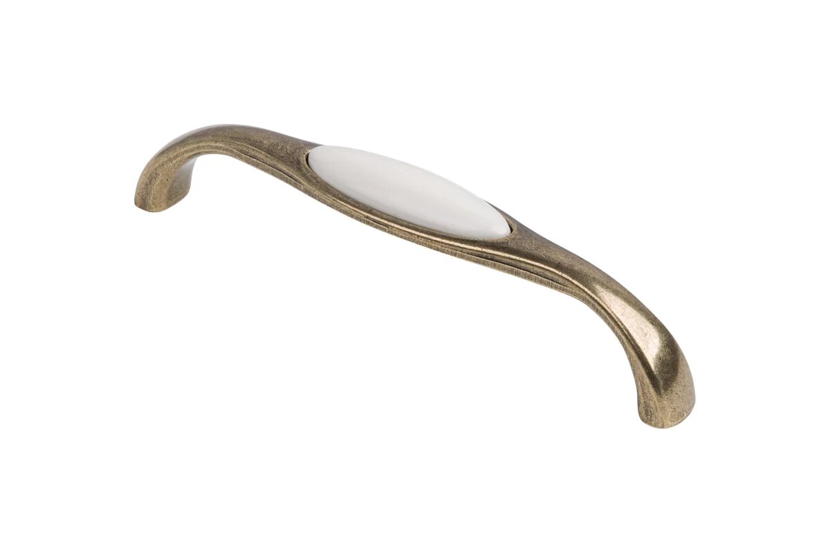 Kerron Ручка-скоба с фарфором, 128 мм, оксидированная бронза SF10-10-128 OAB