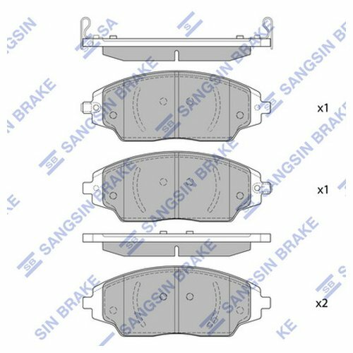 Колодки тормозные CHEVROLET AVEO 11-/COBALT 13- передние Hi-Q sp1481 для Chevrolet Aveo, Cobalt, Spin