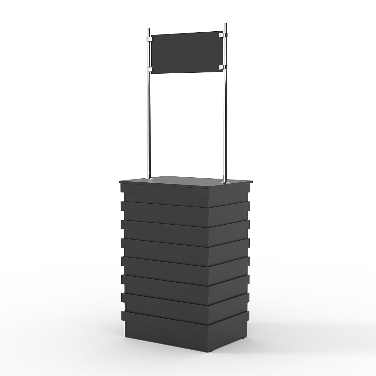 Стойка-ресепшн "Зебра" №2 стационарная, Черный. Производитель товара - компания Westcom.