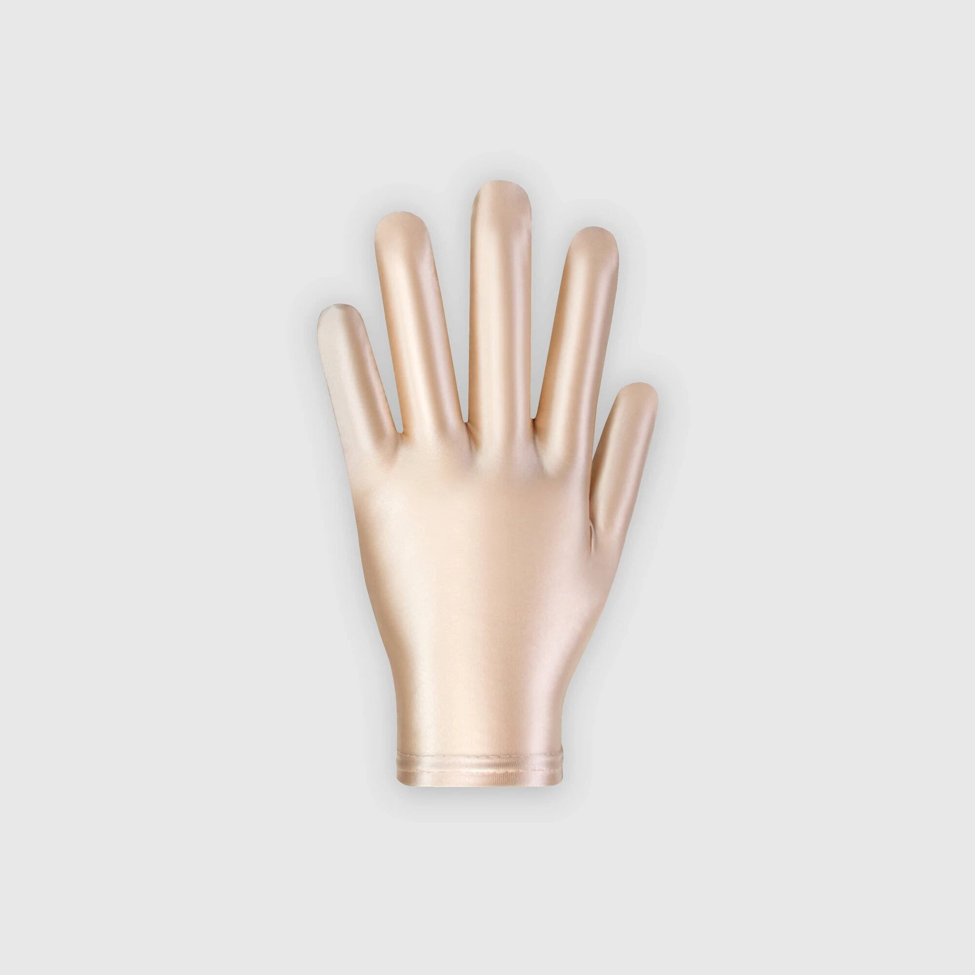 Бежевые атласные перчатки XClocKNYoung, XL, skin colour
