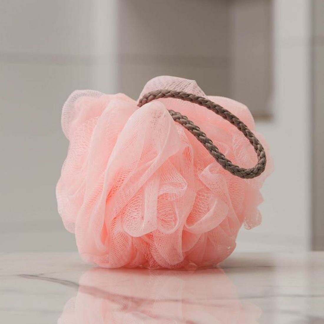 Мочалка для тела Доляна «Нежность», 50 гр, материал: нейлон, текстиль, цвет: микс