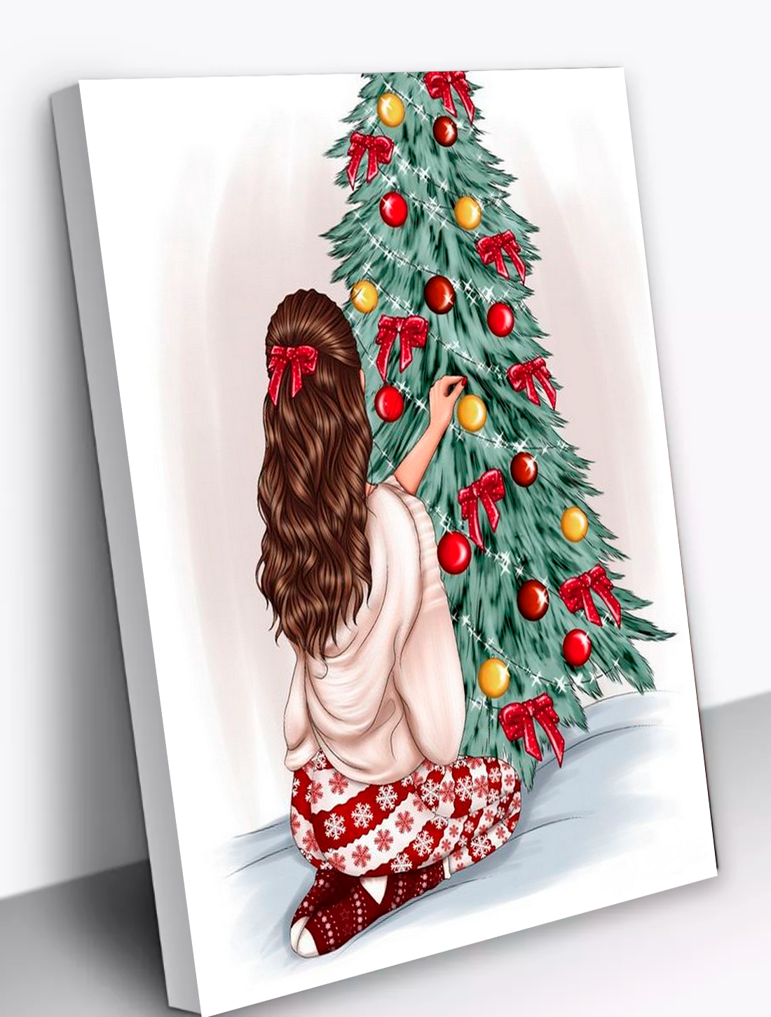 Картина по номерам "Новогодняя елка" 40х50 см, хлопковый холст на подрамнике, акрил, АртТойс