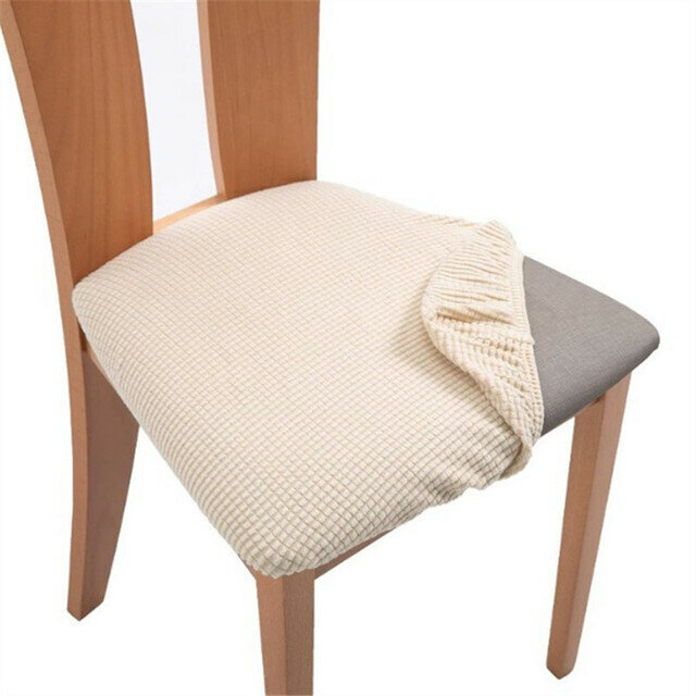 6 шт. Чехлы на сиденья для стульев, моющиеся чехлы для подушек для сидений с защитой от пыли для столовой, кухни