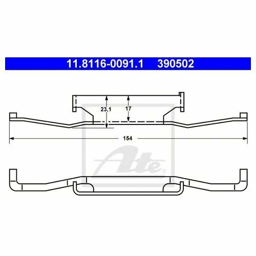 Пружина, тормозной суппорт Ate 11811600911