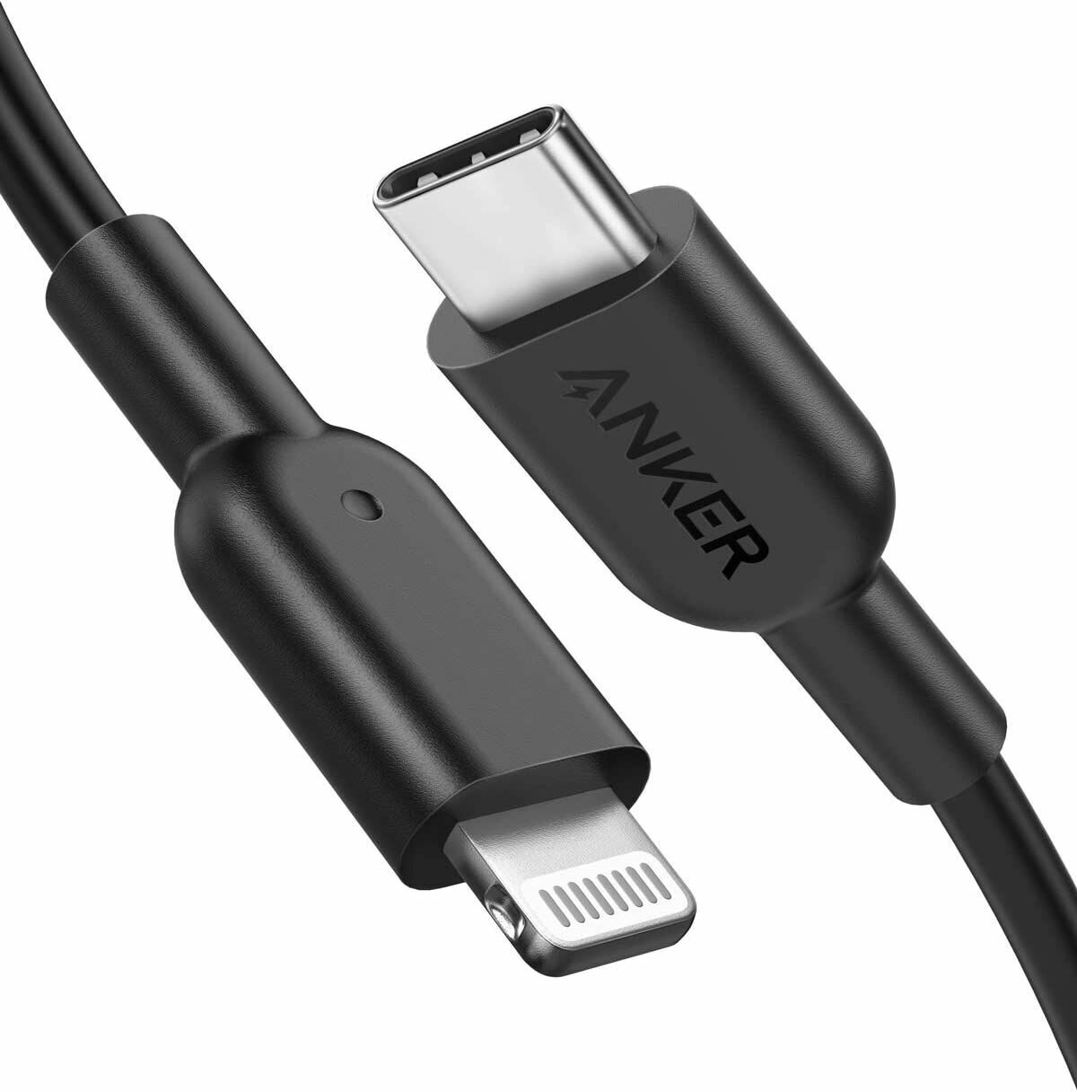 Кабель Anker PowerLine II USB-C to Lightning Cable MFi 1.8m Black (A8633612)
