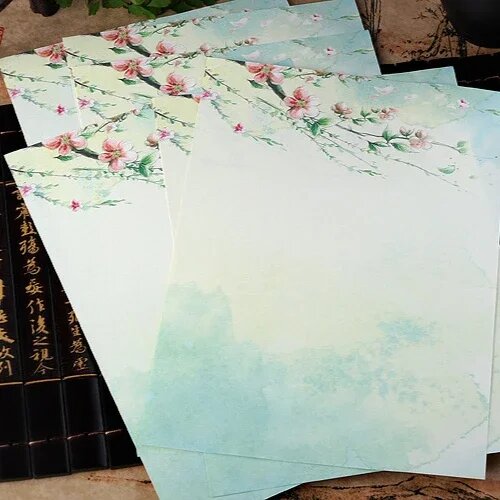 Бумага для писем в традиционном китайском стиле 8 шт. H