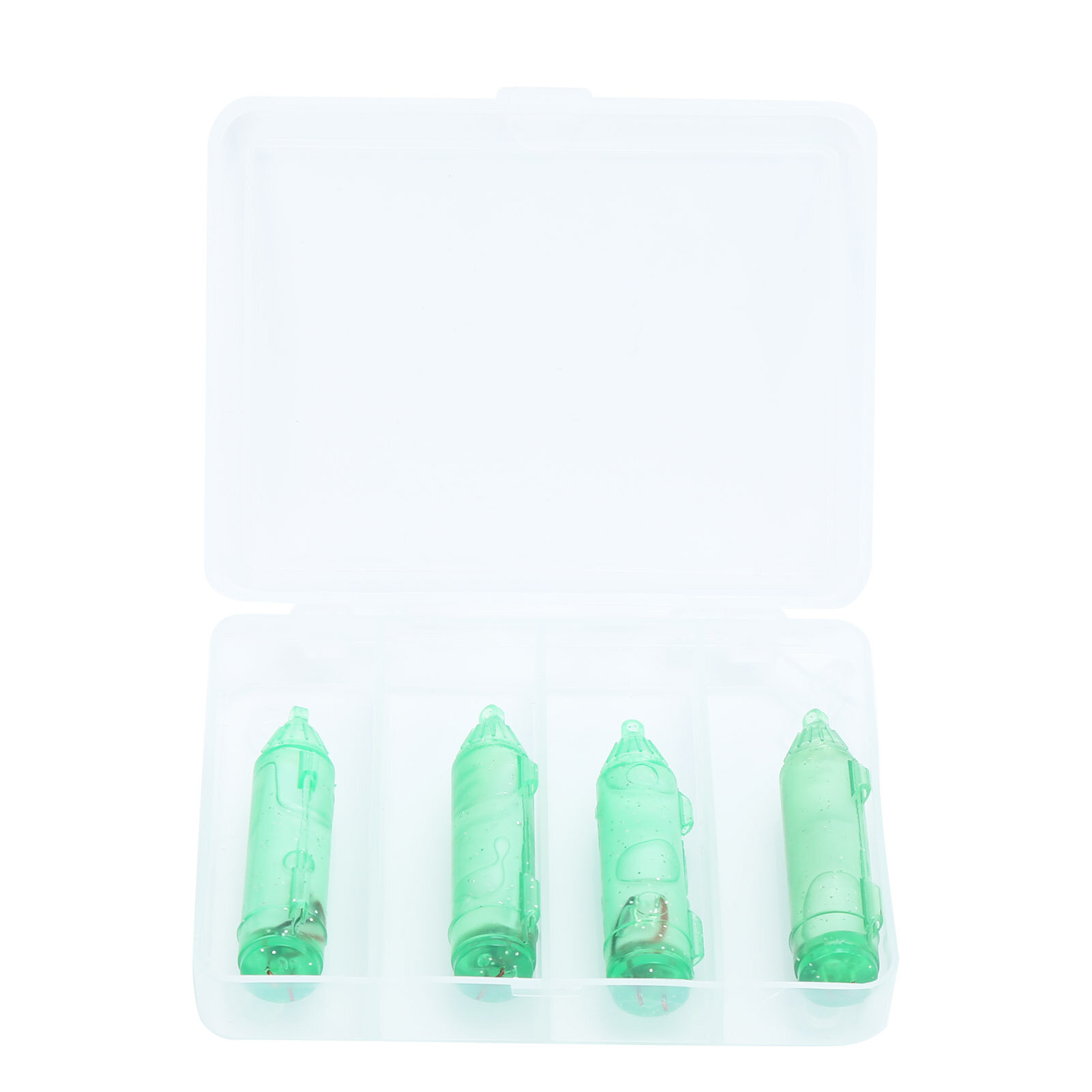 4Pcs Fishing LED Lure Light Underwater Lure Lamp Waterproof Bait Light Green with Box