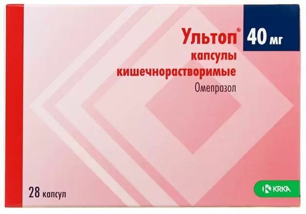 Ультоп, капсулы 40 мг, 28 шт.