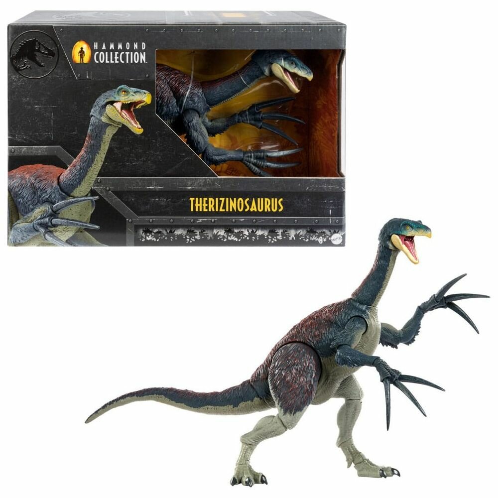 Мир юрского периода Mattel Jurassic World Therizinosaurus / Игрушка-динозавр для мальчика с 25 суставами, подходящая в качестве подарок на день рождения для детей от 8 лет и старше