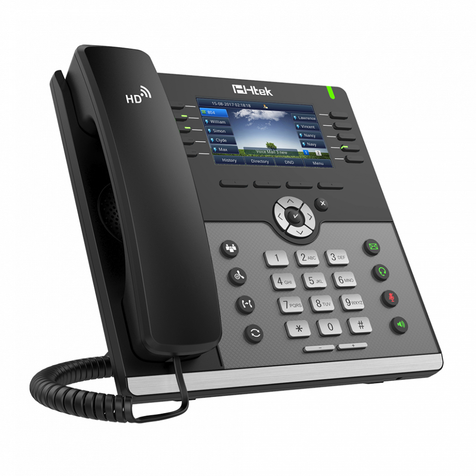 SIP телефон Htek UC926S, USB, два гигабитных порта, PoE, б/п