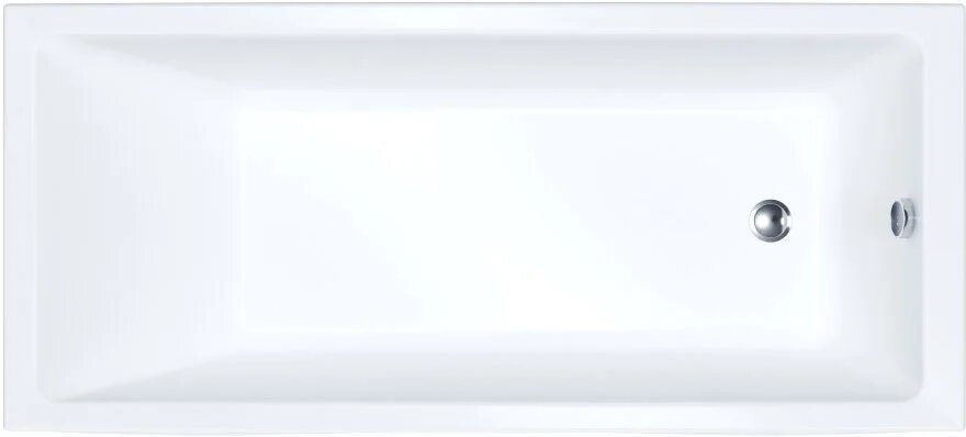 Акриловая ванна 1ACReal ОМР Palermo Щ0000028758 без опоры 180x80, пристенная, белая, глянцевая, прямоугольная, антискользящее покрытие