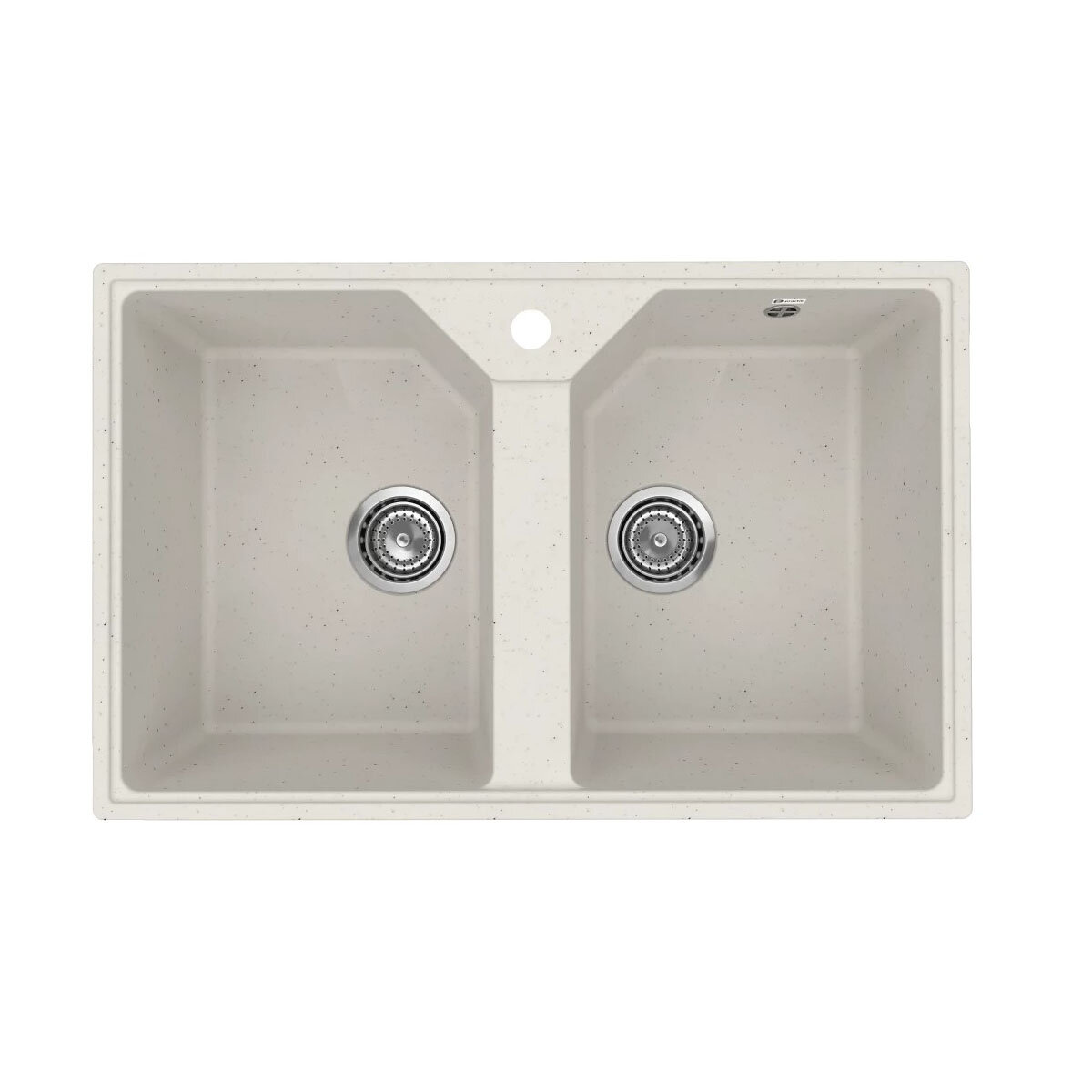 Кухонная мойка из искусственного камня Uperwood (Упервуд) ECON UPD-402, 001, прямоугольная, 2 чаши, белая матовая 4010202112