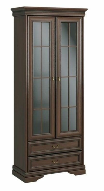 Шкаф витрина Владимирская мебельная фабрика "София", орех, 86,4x42x207 см