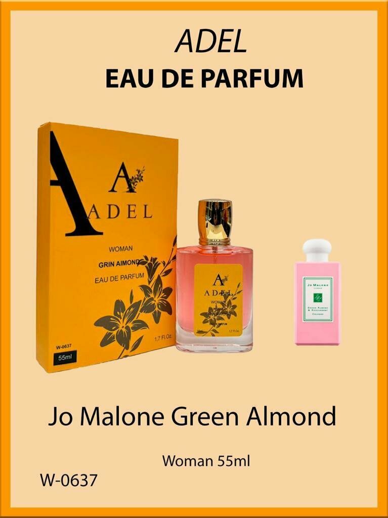 Духи ADEL "Green Almond", женские, древесные и фруктовые, 55мл