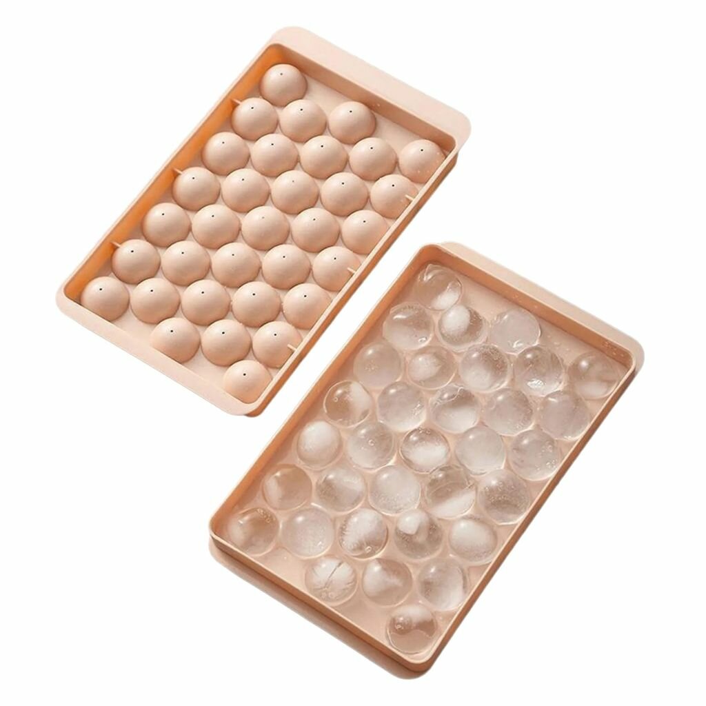 Форма для круглых ледяных шаров, 33 ячейки, для коктейлей, холодных напитков, Розовый