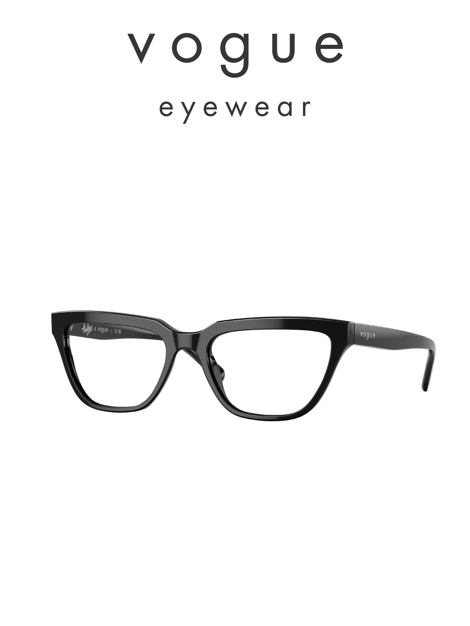 Оправа для очков Vogue Eyewear& Hailey Bieber VO5443 W44 женская, черная, из ацетата