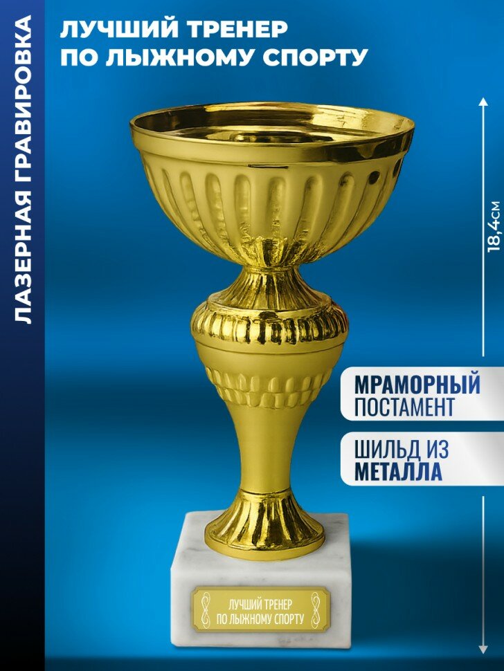 Кубок "Лучший тренер по лыжному спорту" (18,4 см)