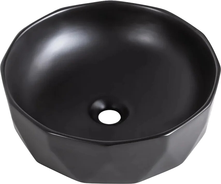 Накладная раковина BelBagno BB1409H301 41 накладная, без отверстия под смеситель, фаянсовая, круглая, раковина для ванной, черная