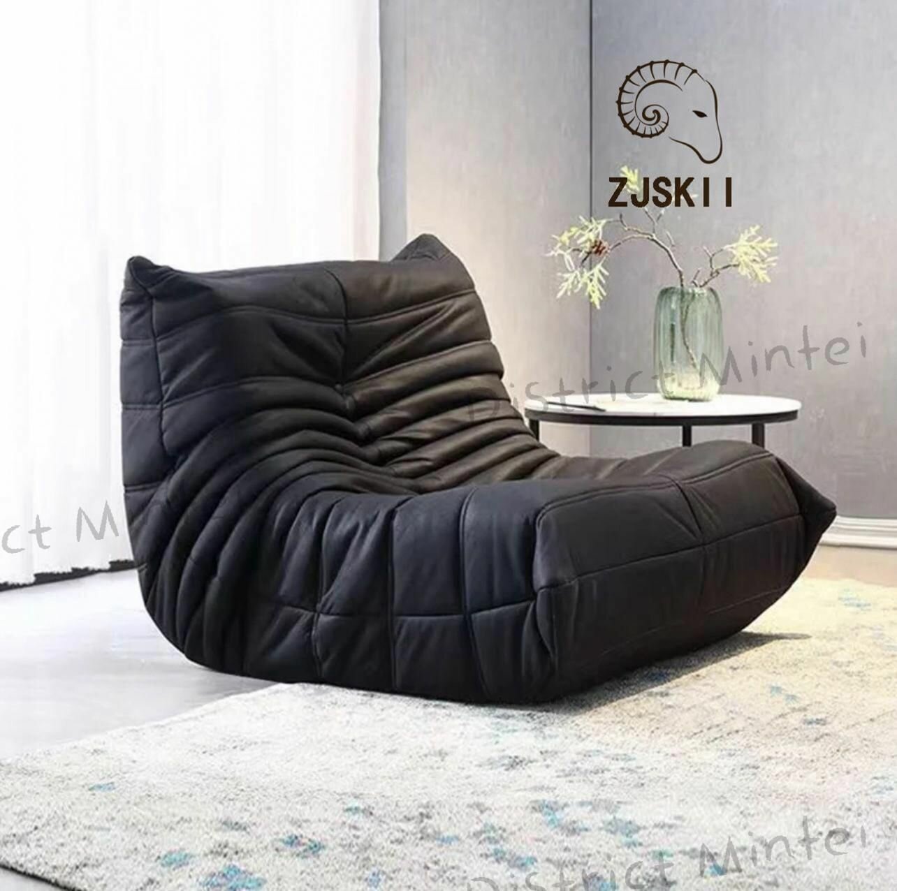 Кресло-мешок Сиденье, Искусственная кожа, Размер XXL, черный