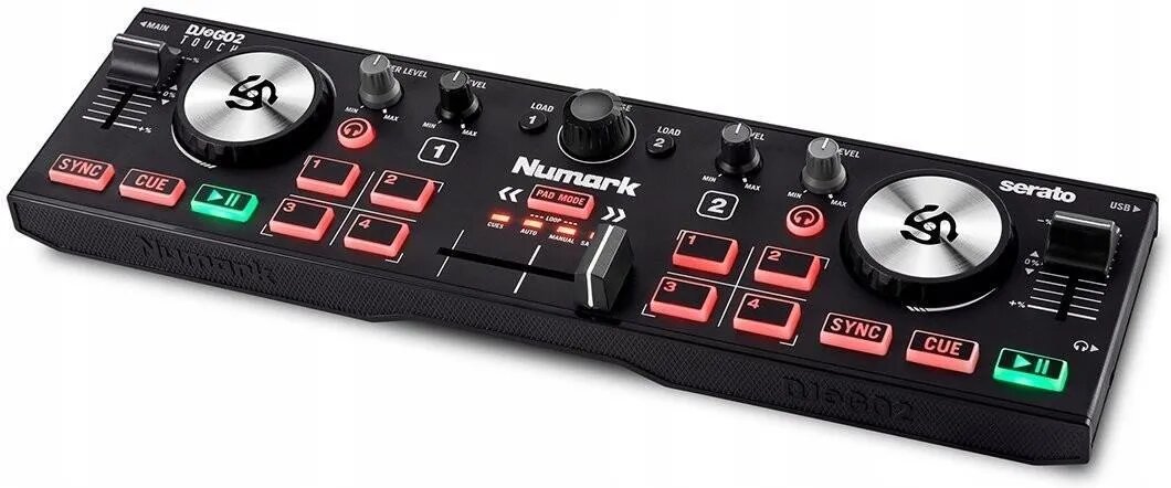 NUMARK DJ2GO2 Touch, сверхпортативный DJ-контроллер, в комплекте ПО Serato DJ Intro
