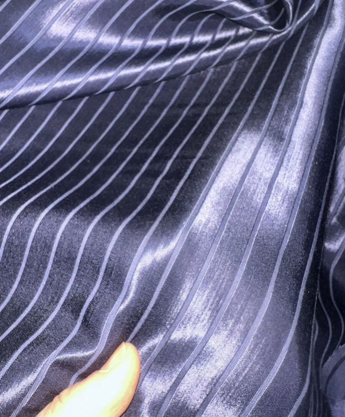 Ткань , Вискоза 100 о/о , ткань для рукоделия , пошива одежды , атлас , синяя , Италия