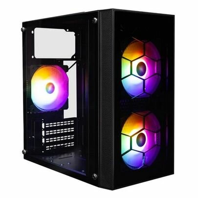 Компьютерный корпус 1stPlayer X1 (XP-BK-3F1) черный - Mini Tower, Micro-ATX, USB 3.2 Gen 1 Type-A