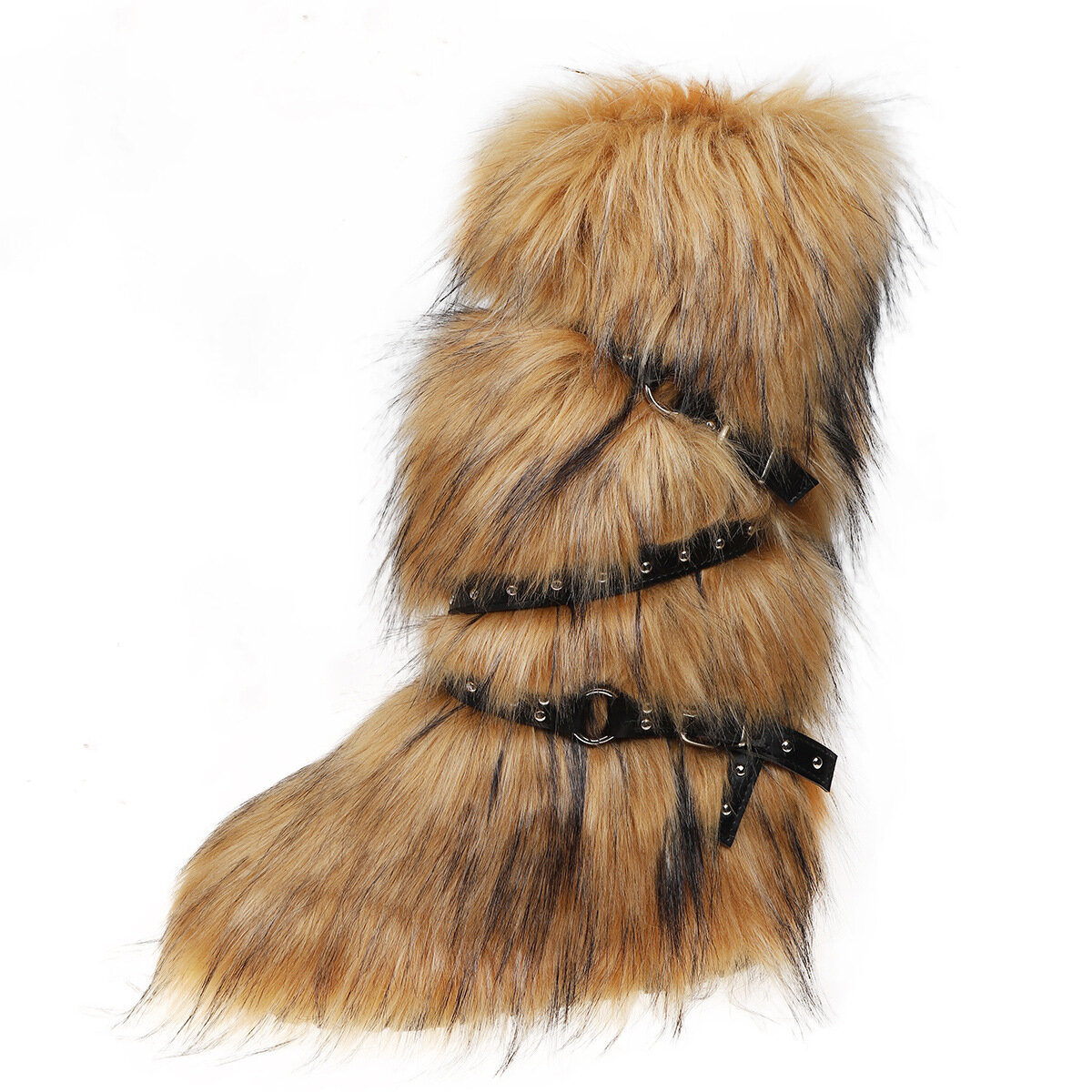 Y2K сексуальные высокие зимние сапоги для горячих девушек, новые меховые сапоги с пряжкой на ремне 2025 года