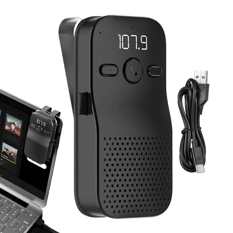 Громкая связь для сотового телефона, говорящая беспроводная связь 5,4, автомобильный динамик с зажимом, многофункциональный портативный автомобильный аудиодинамик для вызова