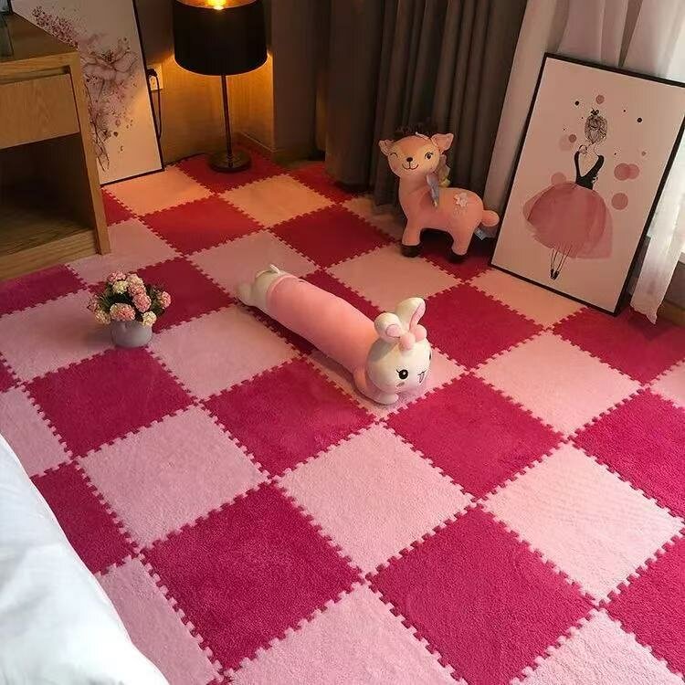 Мягкий плюшевый коврик-пазл, 30х30 см, для дома, детской комнаты и йоги, набор из 10 штук, безопасное и удобное одеяло.