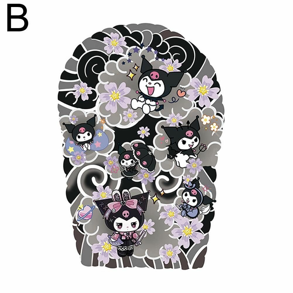 1 шт. набор татуировок Sanrio на руку с цветком, котом KT и Куроми,