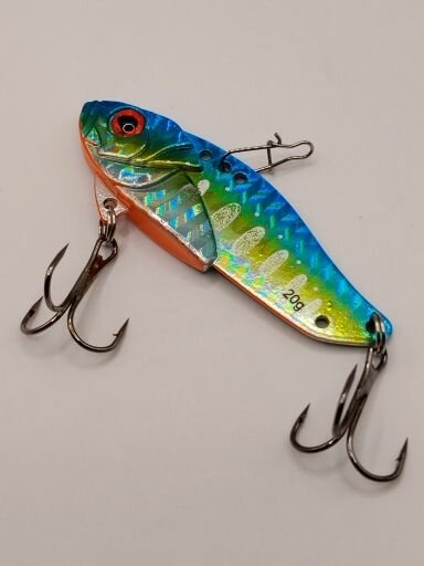 Блесна Snow Wolf Цикада 20 гр 6 см для ловли щуки, окуня, жереха. Акустическая приманка-погремушка