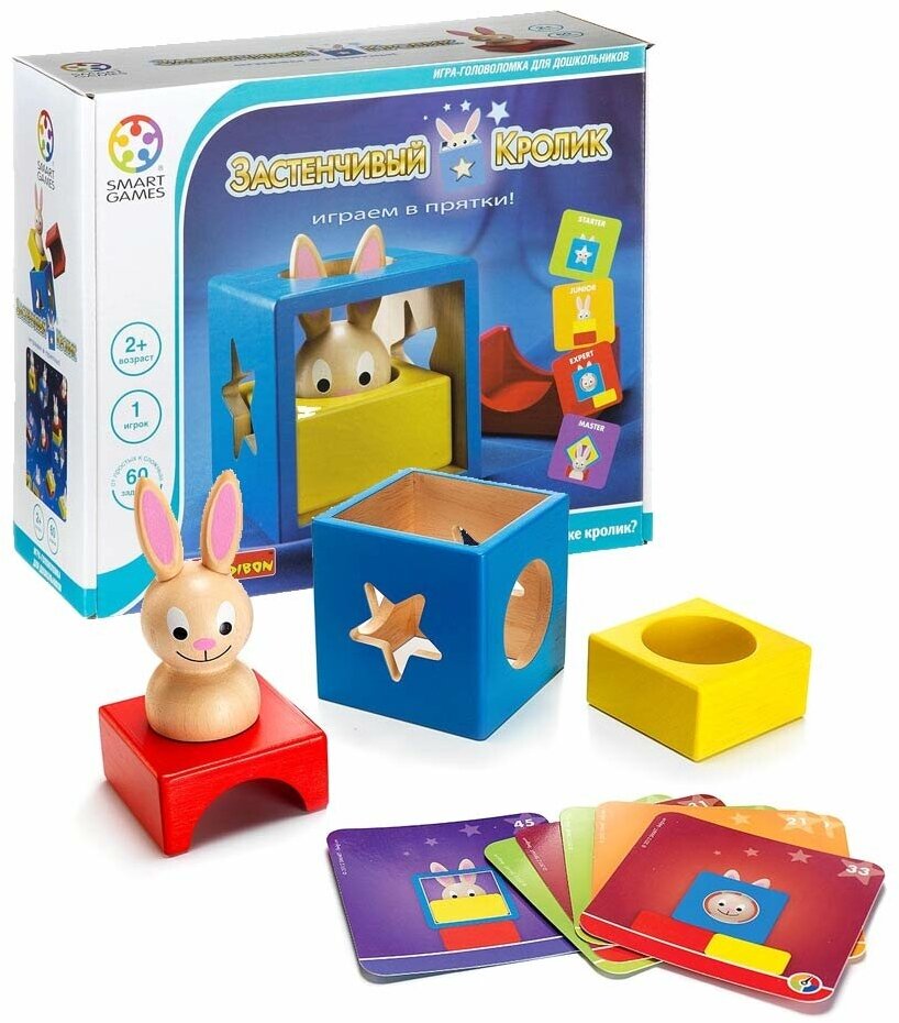 Настольная игра-головоломка Застенчивый Кролик Bondibon BB0947, для детей от 2 лет
