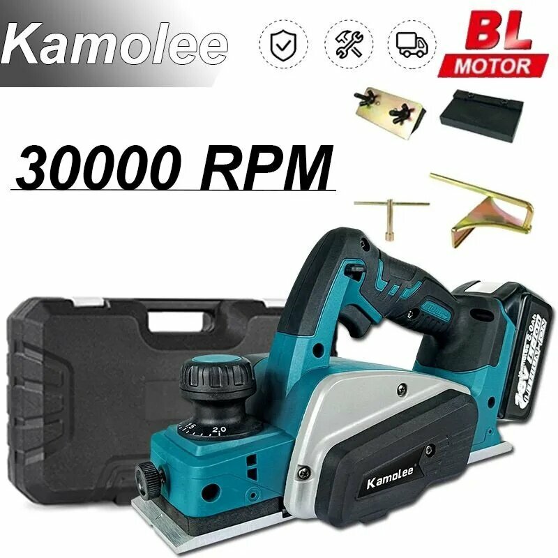 Электрический рубанок/Электрический рубанок по дереву Kamolee (3500 Вт, 30 000 об/мин) бесщеточный (принадлежности x 4, набор инструментов x 1)