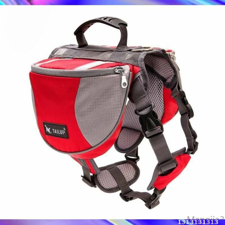 Эксклюзивная светоотражающая амуниция Mengjia3 для питомца, дополненная функциональным седломрюкзаком